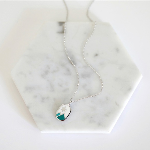 SB Glam | Jewelry | Mountain Landscape Pendant Necklace | Poshmark